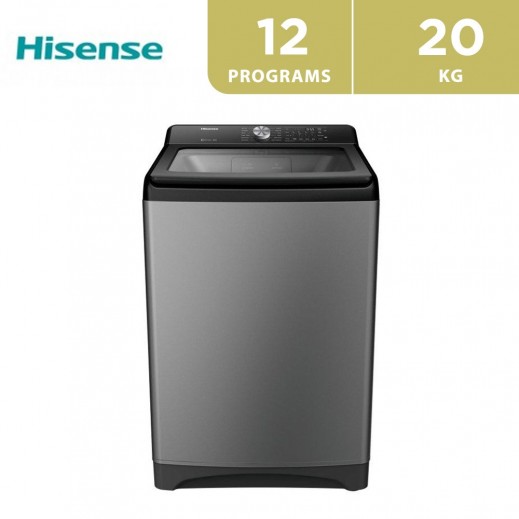 Buy Hisense 20Kg Top Load Washing Machine - Grey - delivered by Xcite ...